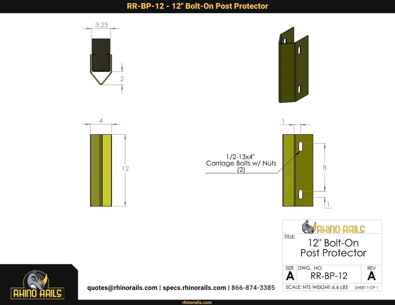 RR-BP-12 Installation & Specs Guide | Rhino Rails